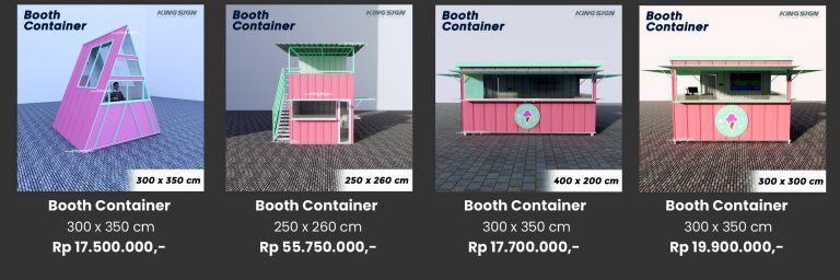 HARGA BOOTH CONTAINER - Desain & Ukuran | KING SIGN
