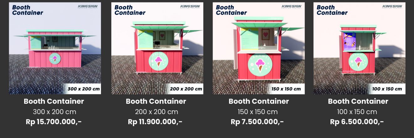 HARGA BOOTH CONTAINER - Desain & Ukuran | KING SIGN