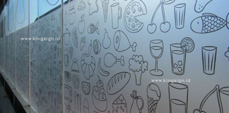 JASA PASANG STICKER SANDBLAST | Harga Per Meter2 | KING SIGN