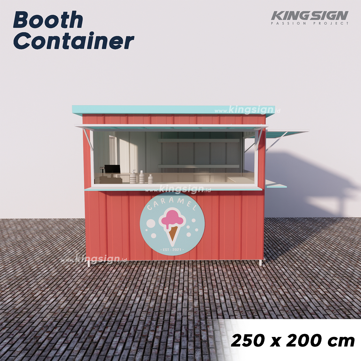 HARGA BOOTH CONTAINER - Desain & Ukuran | KING SIGN