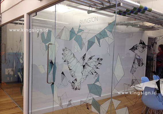 JASA PASANG STICKER SANDBLAST | Harga Per Meter2 | KING SIGN