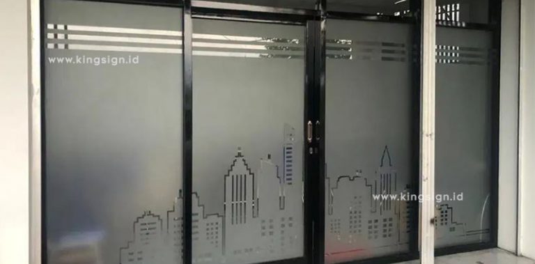 JASA PASANG STICKER SANDBLAST | Harga Per Meter2 | KING SIGN