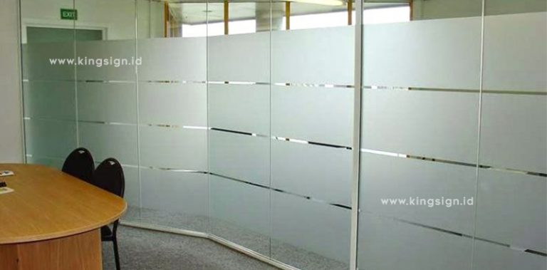 JASA PASANG STICKER SANDBLAST | Harga Per Meter2 | KING SIGN
