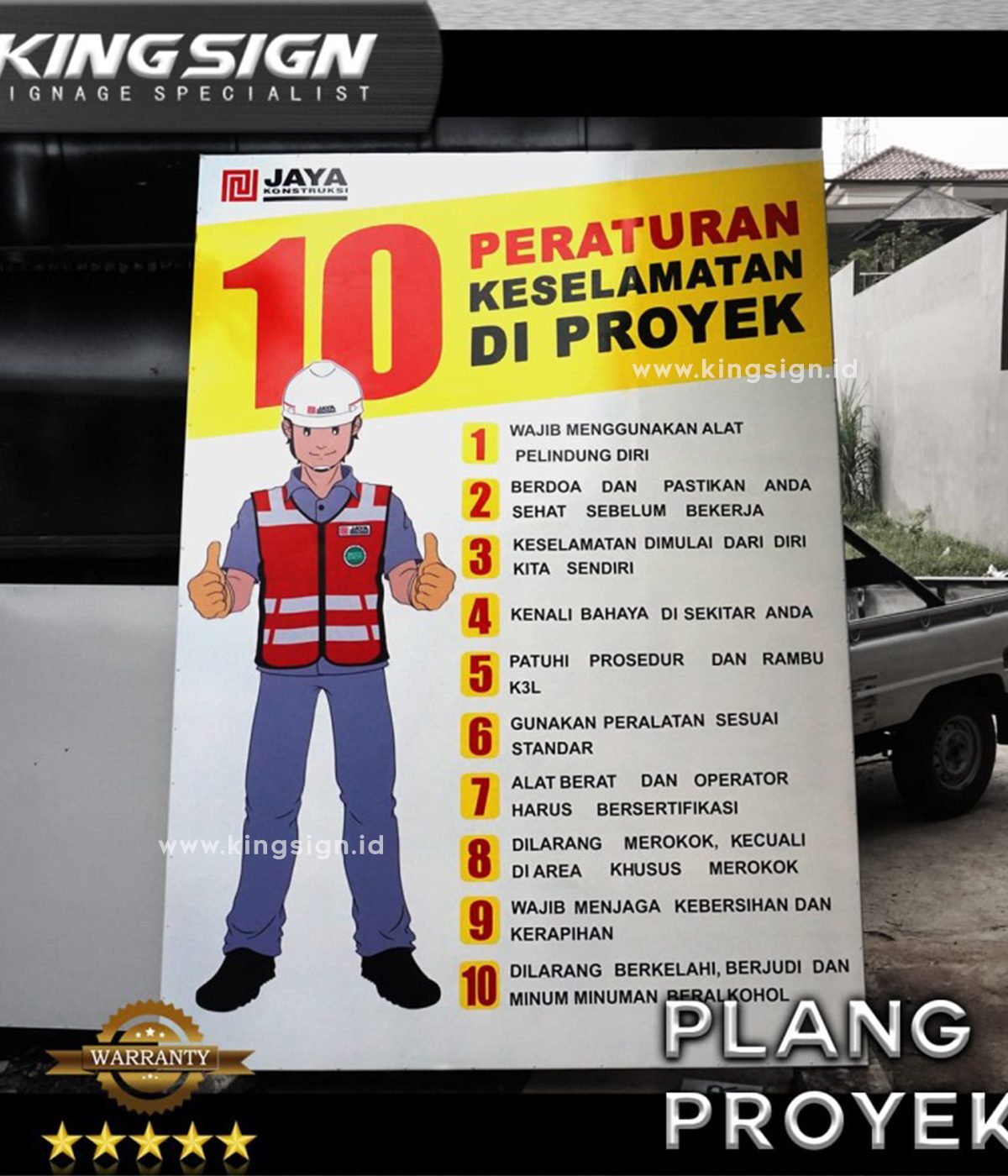 RAMBU K3 SAFETY SIGN | Papan Informasi K3 | KING SIGN
